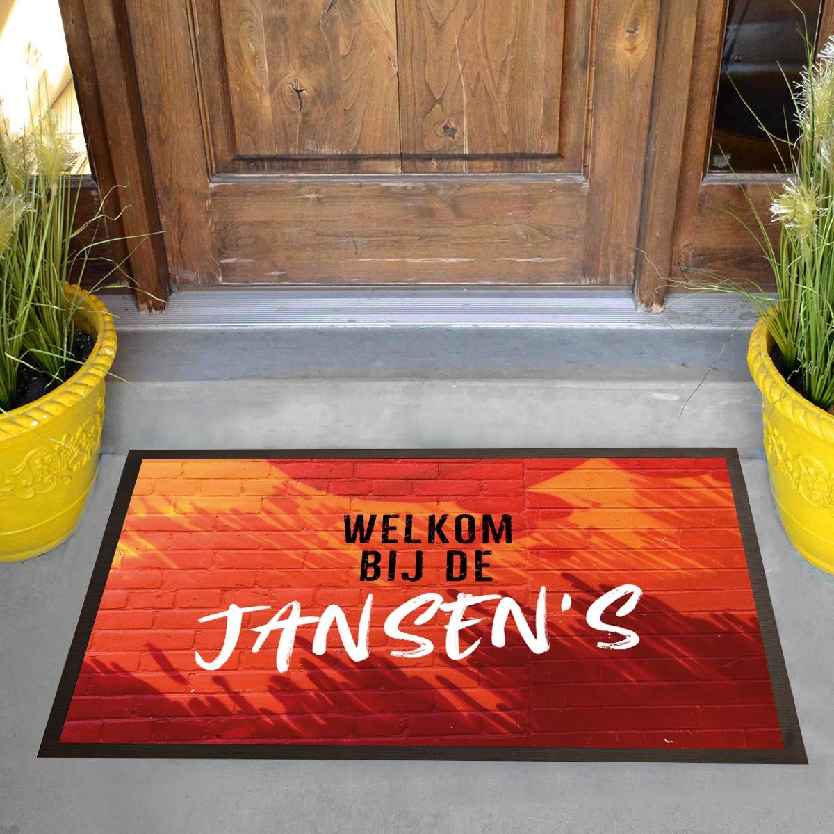 Personaliseerbare deurmat in meerdere kleuren | snelle levering