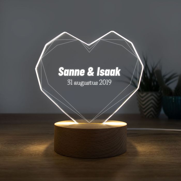 LED Lamp met Hart en Tekst | snelle levering
