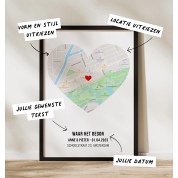 Personaliseerbare poster met 8 foto’s en tekst | snelle levering